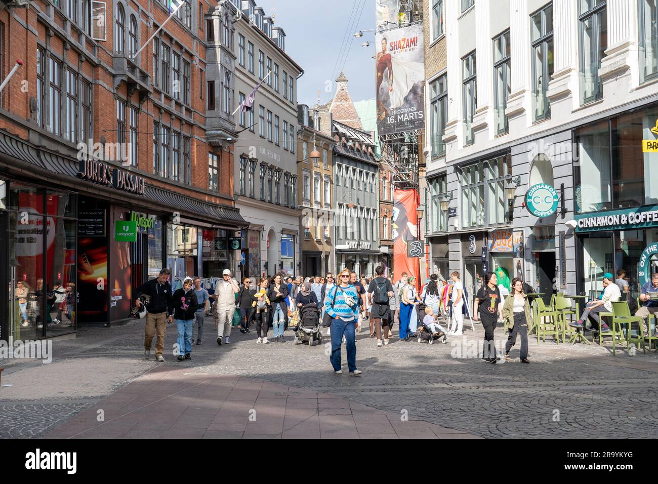 Main shopping street Stroget in Copenhagen, Denmark Stock Photo - Alamy