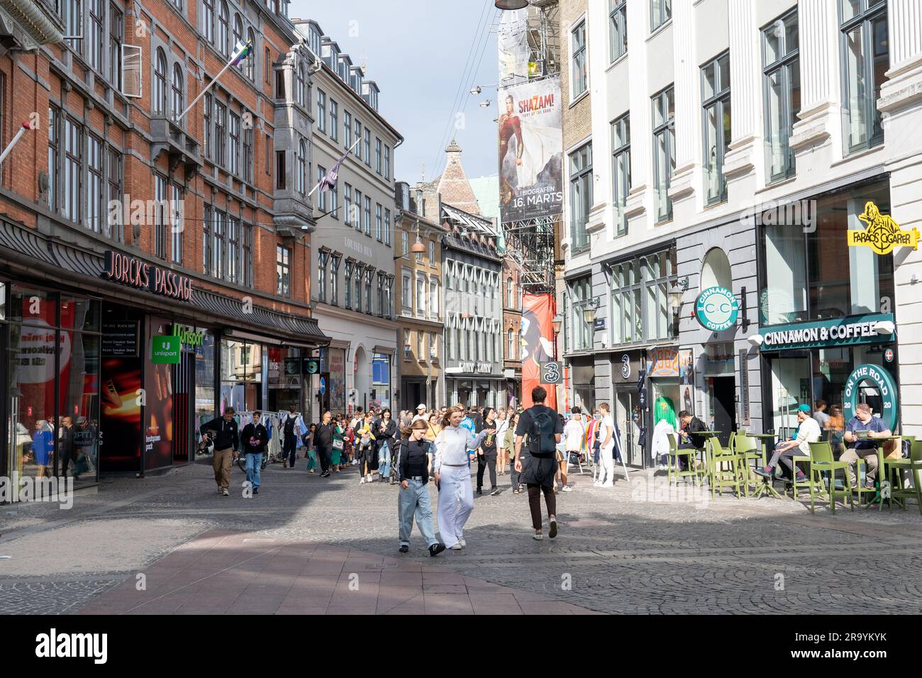 Main shopping street Stroget in Copenhagen, Denmark Stock Photo - Alamy