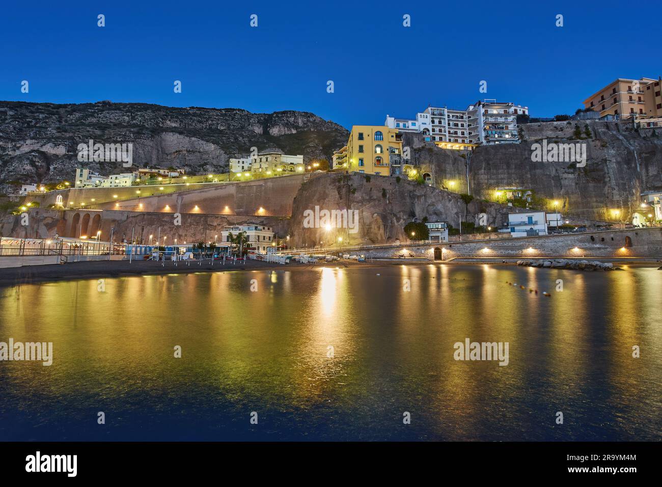 The beaches and the sea of Meta di Sorrento small village near Sorrento ...