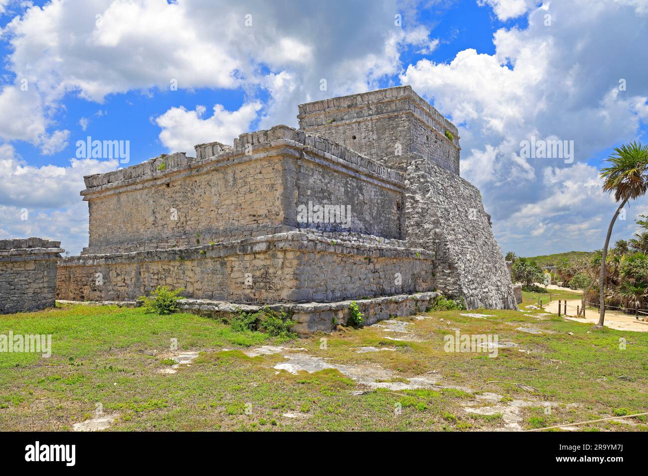 El Castillo, the Castle, Tulum Ruins a Mayan archaeological site on the ...