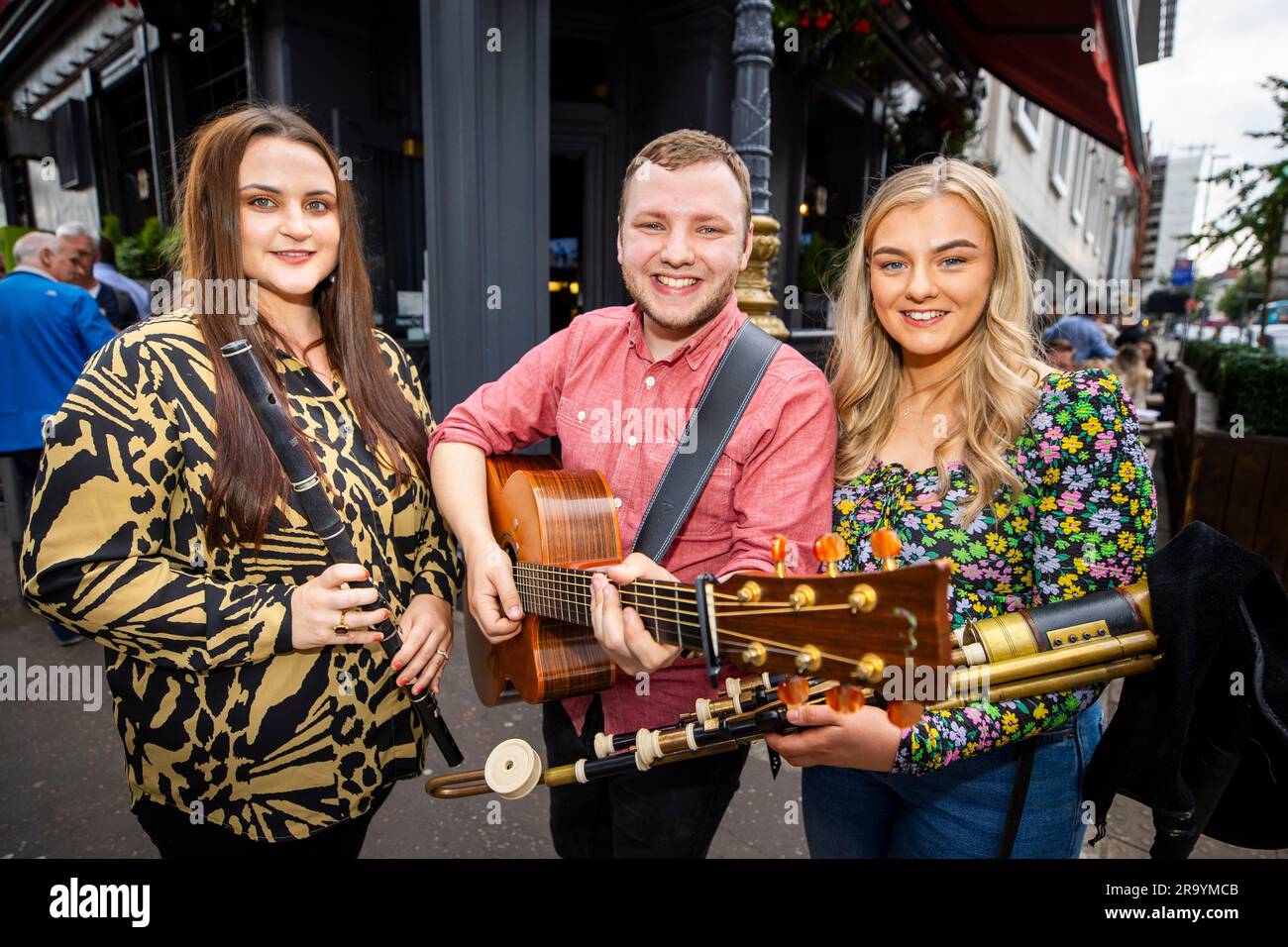 Irish traditional musicians Martha Guiney on flute Jack Warnock on ...