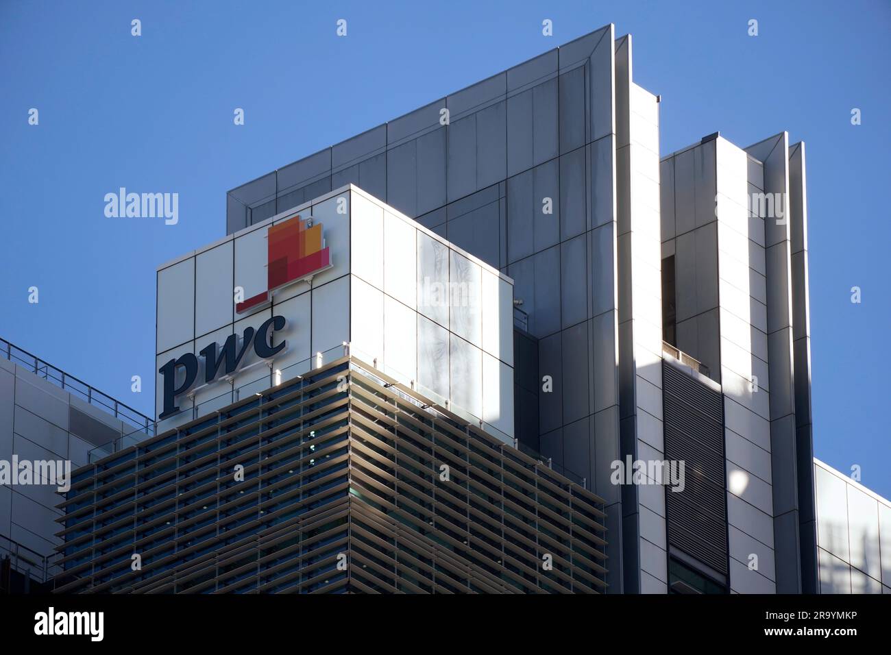 Signage appears on the Australian head office building of ...