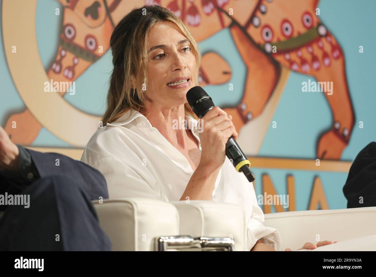 Taormina, Italy. 29th June, 2023. Anna Foglietta at the presentation of ...
