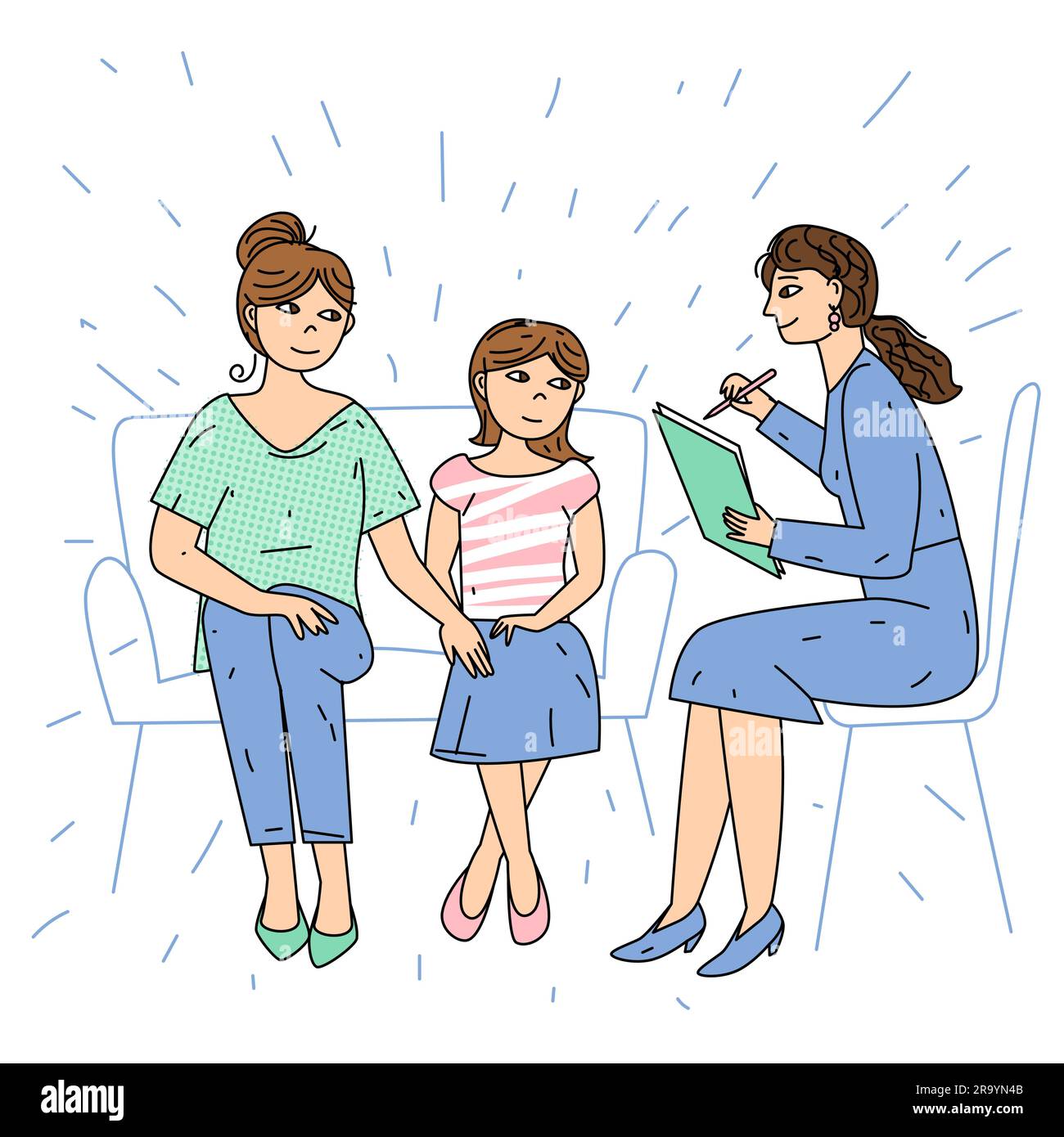Psychologist child care Stock Vector Images - Alamy