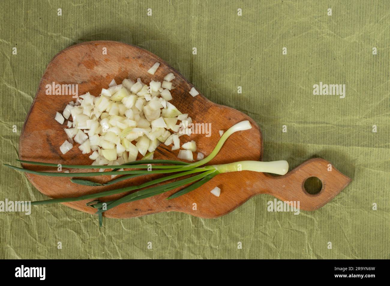 One spring onion chopped hi-res stock photography and images - Alamy