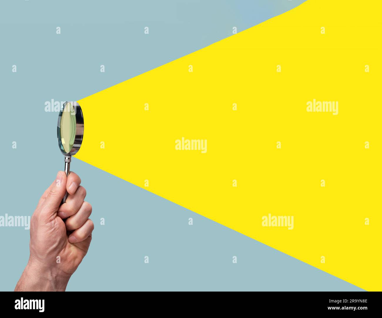 Searching, enlarging with magnifying glass concept banner Stock Photo ...