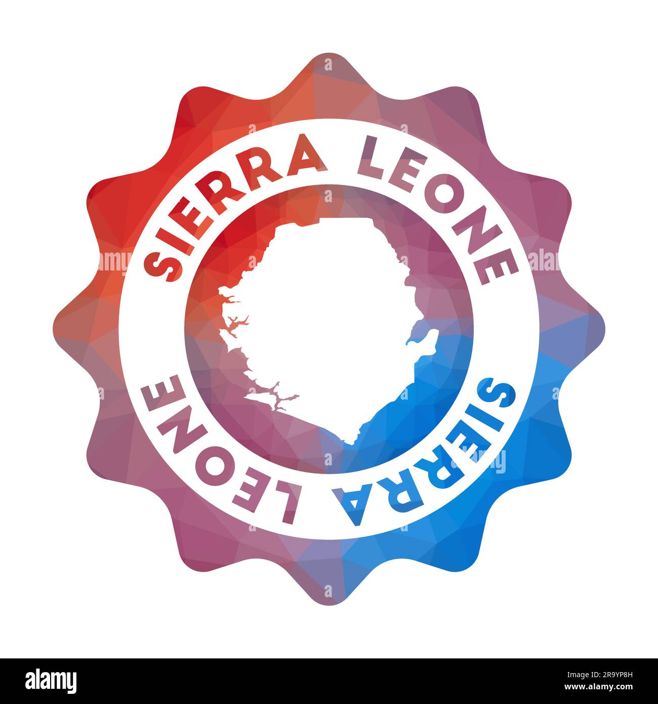 Sierra Leone low poly logo. Colorful gradient travel logo of the ...