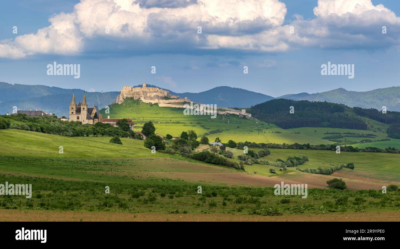 The ruins of Spis Castle in eastern Slovakia form one of the largest ...