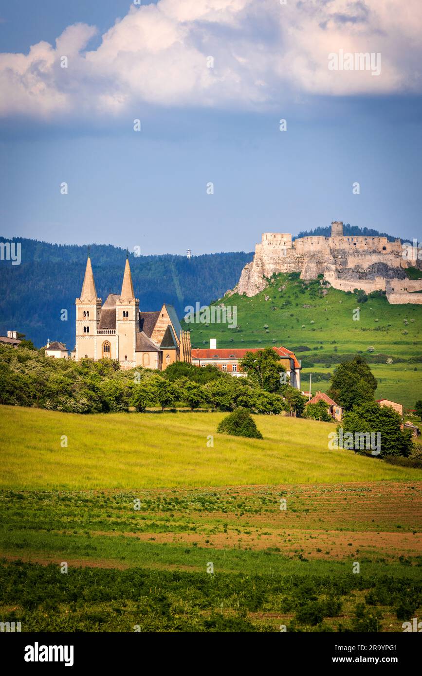 The ruins of Spis Castle in eastern Slovakia form one of the largest ...