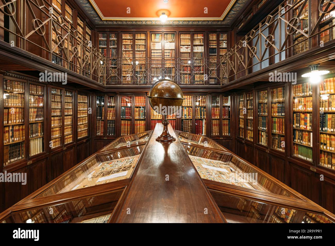 15 MAY 2021, BARCELONA, SPAIN: A historic library Arus with old books ...