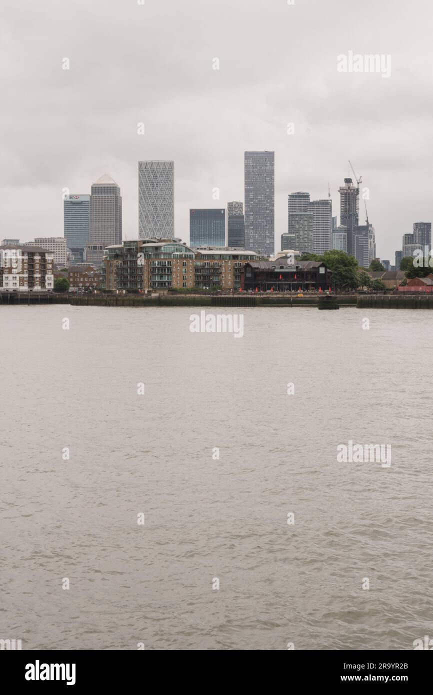 HSBC's Headquarters skyscraper building on Canada Square (designed by Sir Norman Foster), Canary ...