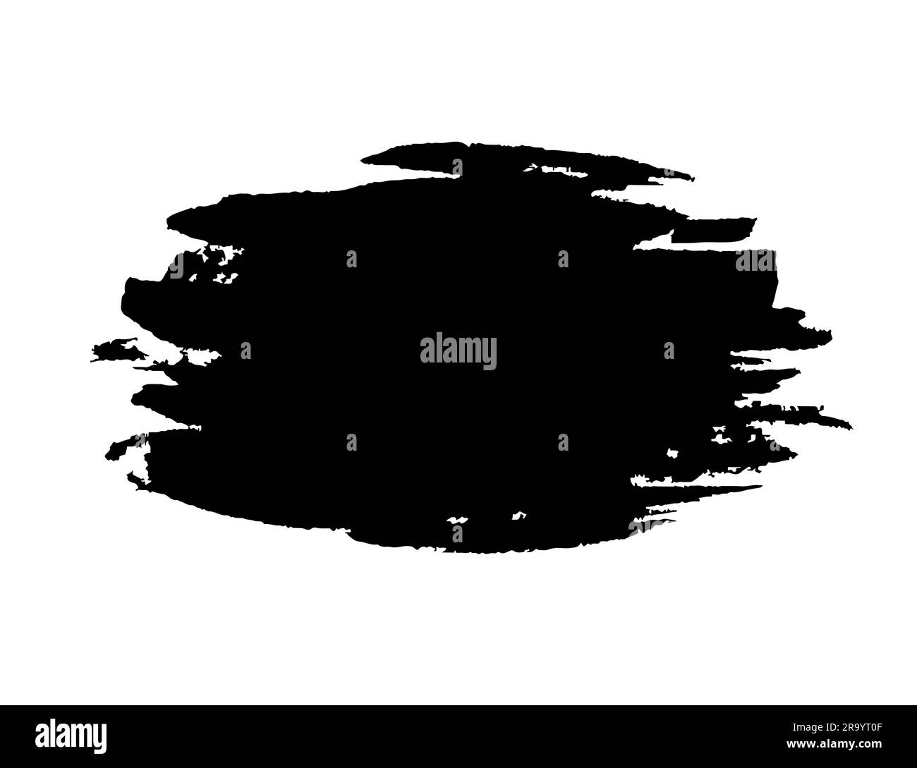 Brush stroke frame. Paint rough texture. Border grunge effect. Abstract ...