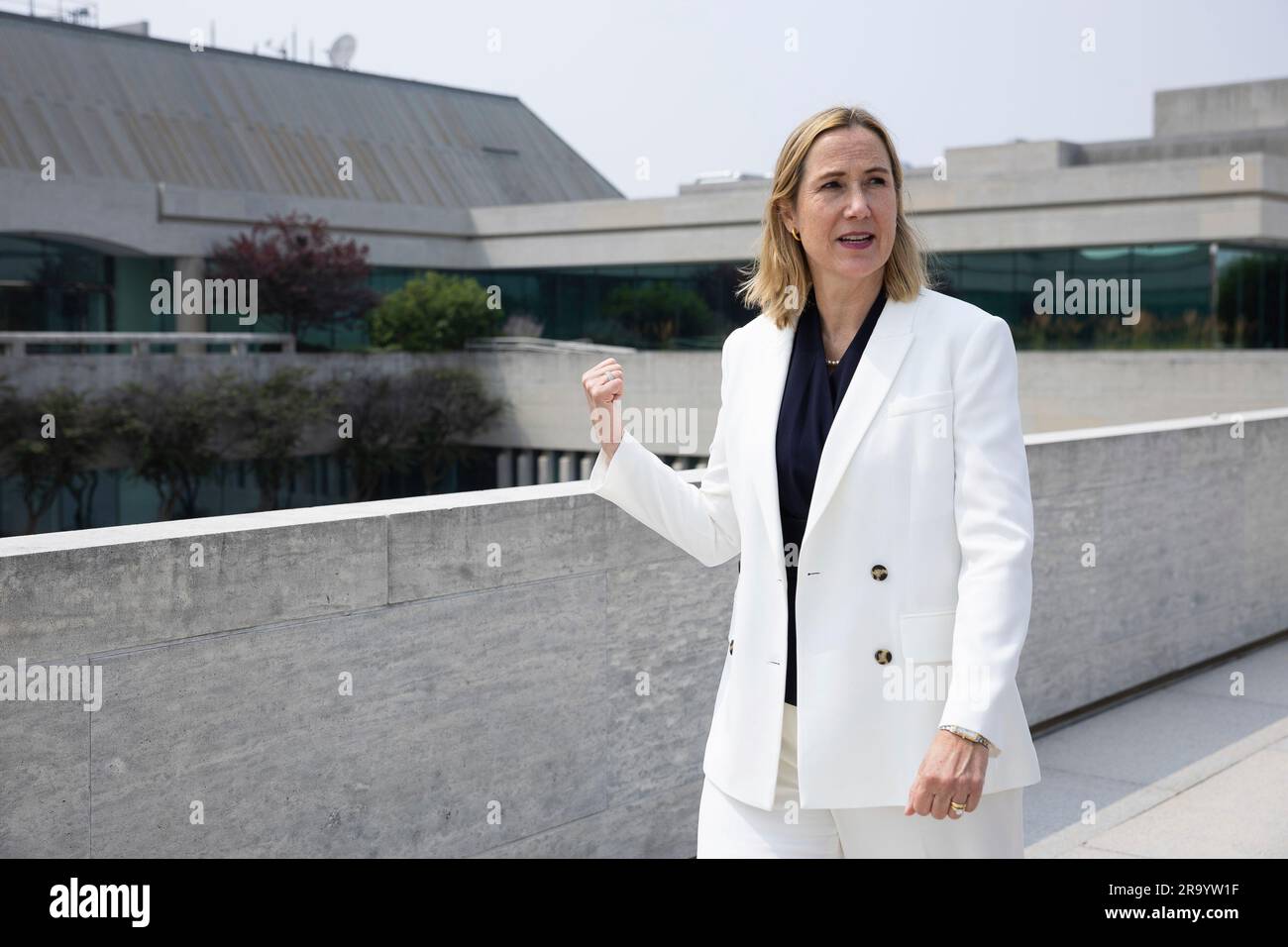 Canadian Ambassador to the United States Kirsten Hillman is seen on a ...