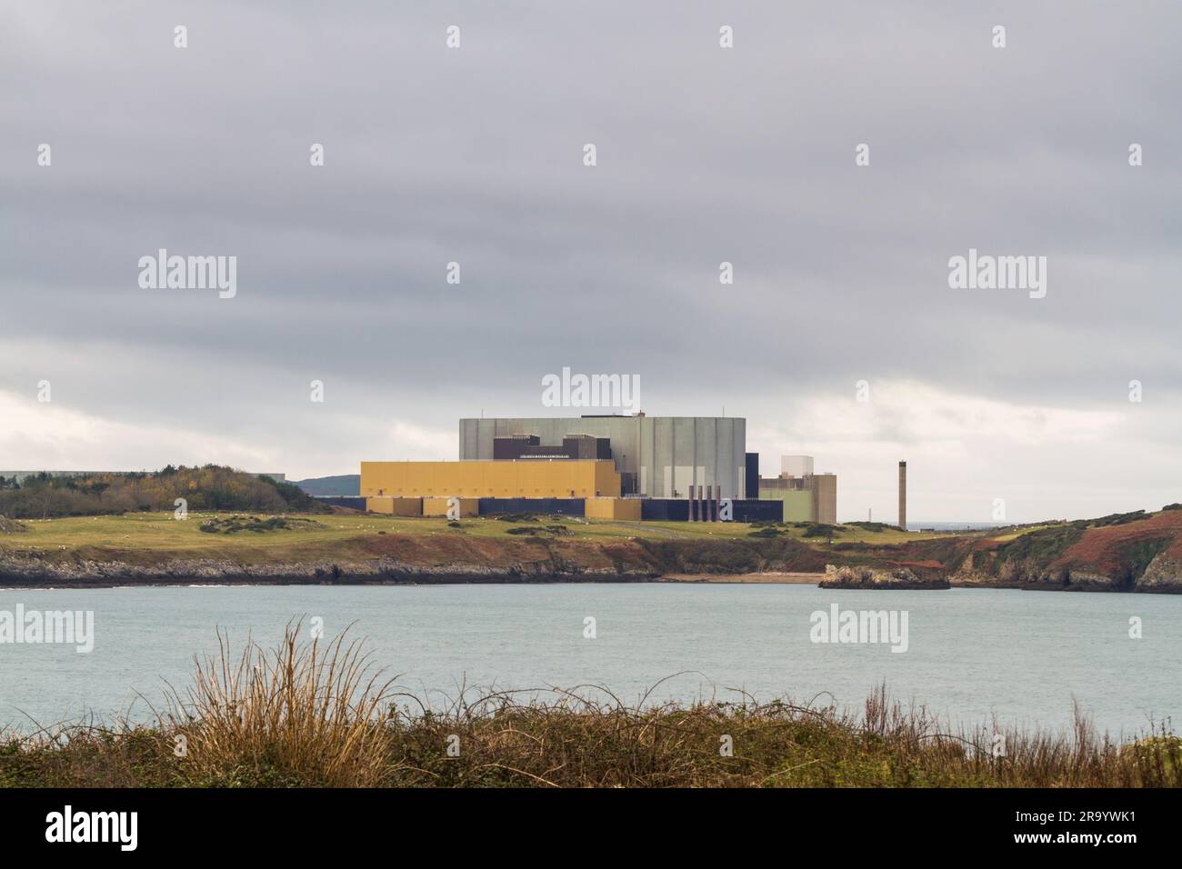 Wylfa Nuclear Power Station on the north Anglesey Coast, North Wales ...