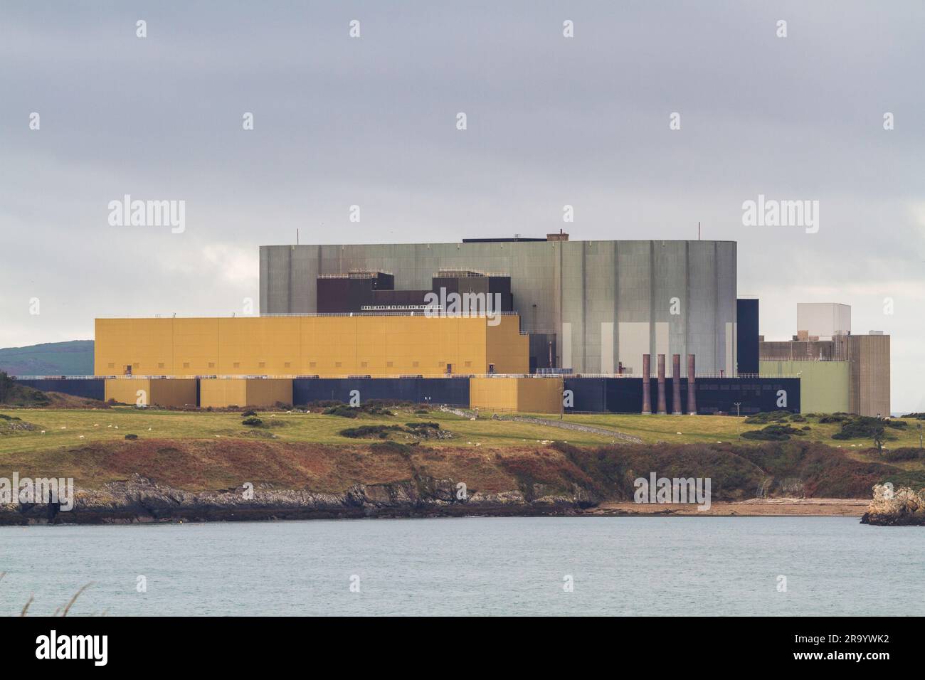 Wylfa Nuclear Power Station on the north Anglesey Coast, North Wales ...