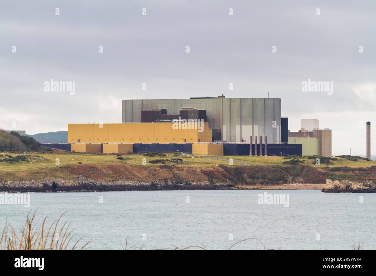 Wylfa Nuclear Power Station on the north Anglesey Coast, North Wales ...