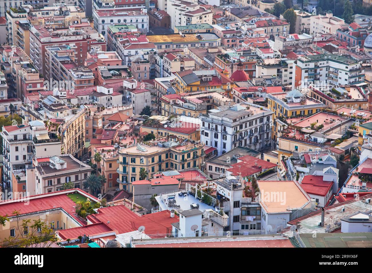 Aerial view of the historic center of Naples, Italy Stock Photo - Alamy