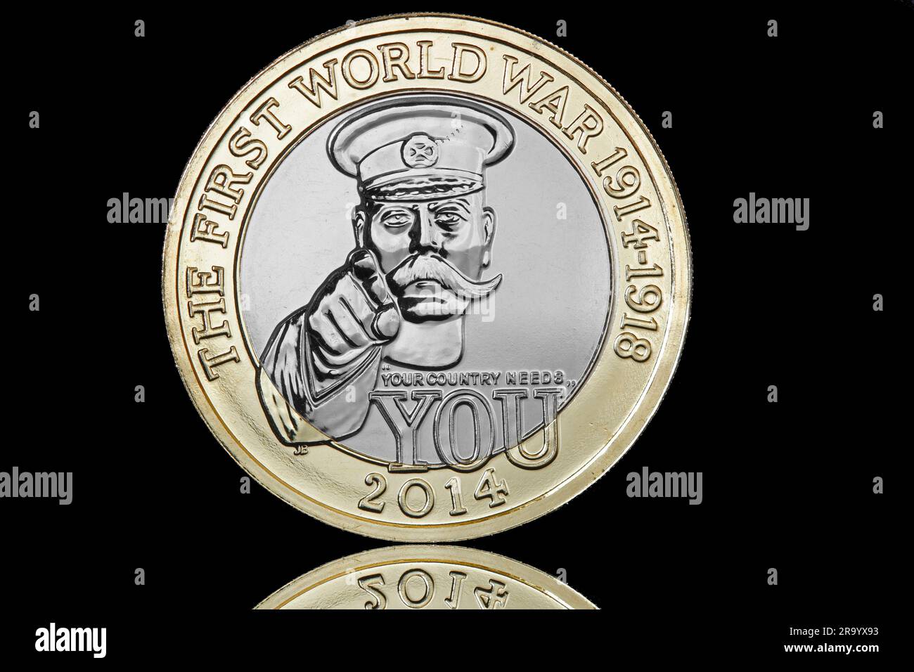 2014 first world war 2 pound coin hi-res stock photography and images ...
