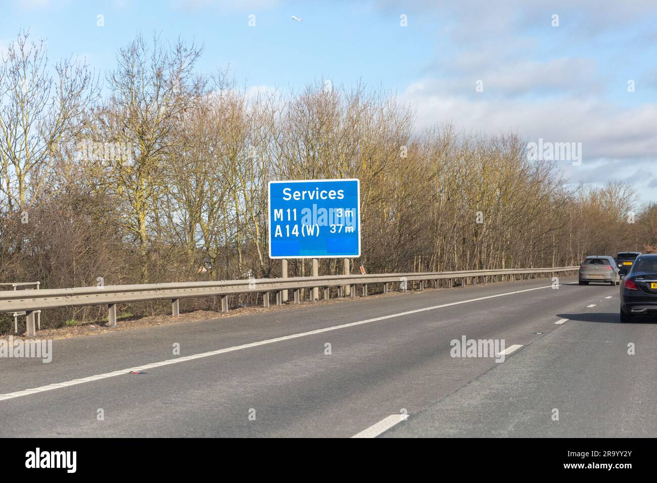 M11 motorway Northound Stock Photo - Alamy