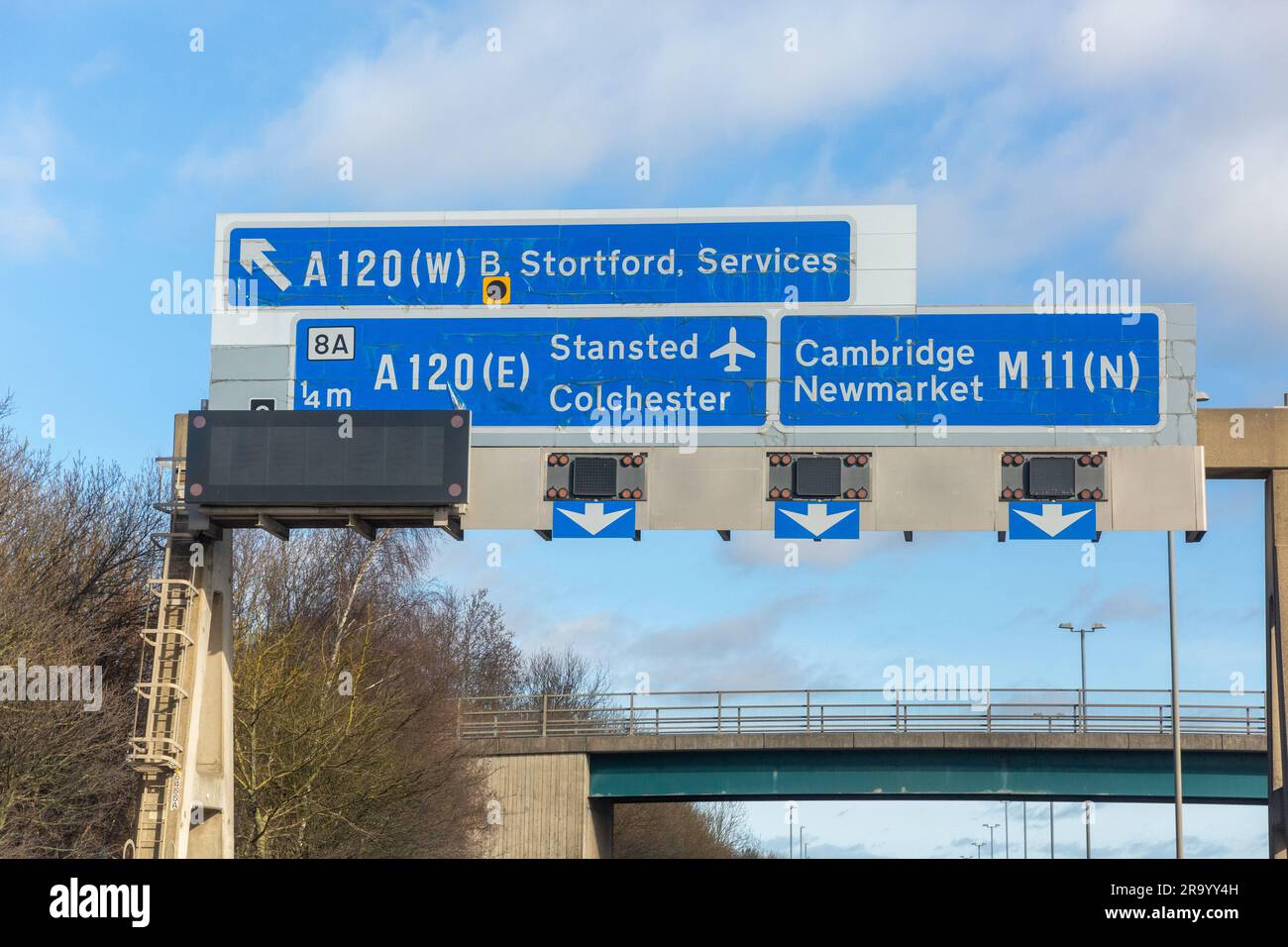 M11 motorway Northound Stock Photo - Alamy