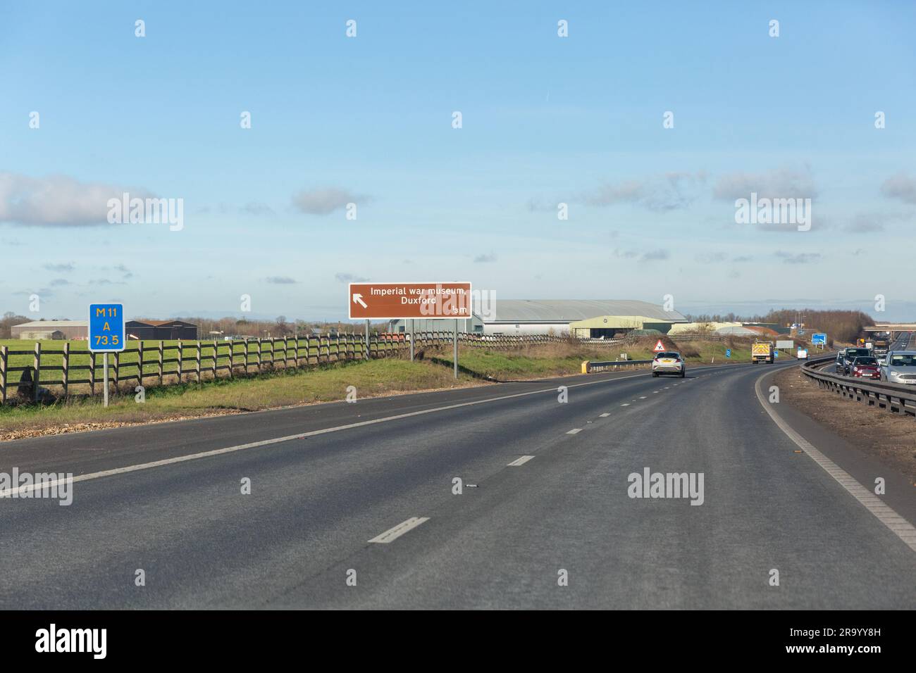 M11 motorway Northound Stock Photo - Alamy
