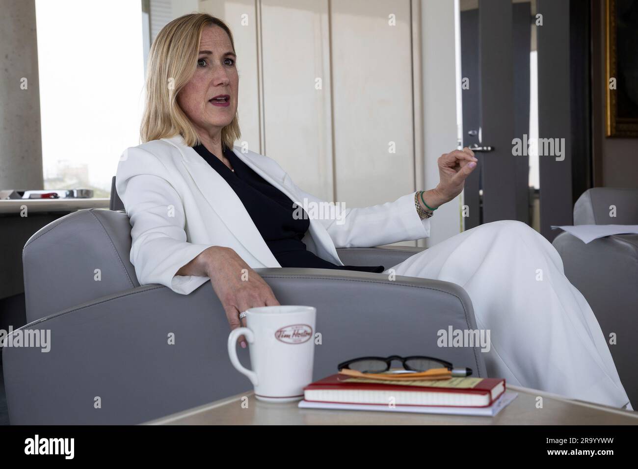 Canadian Ambassador to the United States Kirsten Hillman speaks with ...