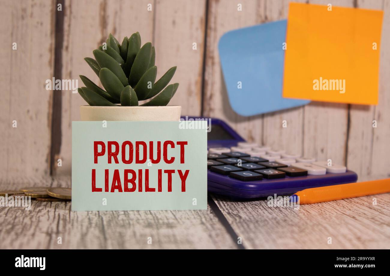 Product Liability is shown on the photo using the text Stock Photo - Alamy