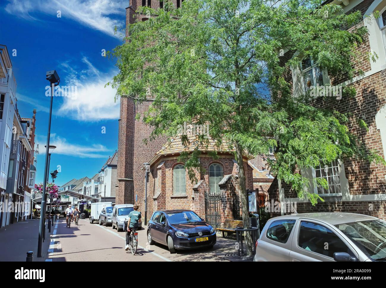 Boxmeer (Steenstraat), Netherlands - June 9. 2023: Typical dutch town ...