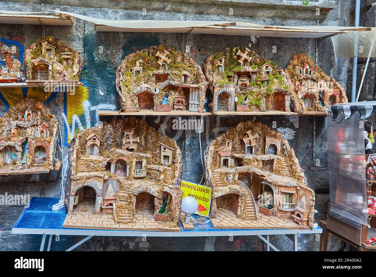 Naples, Italy - October 25, 2019: The art of Neapolitan nativity scene ...