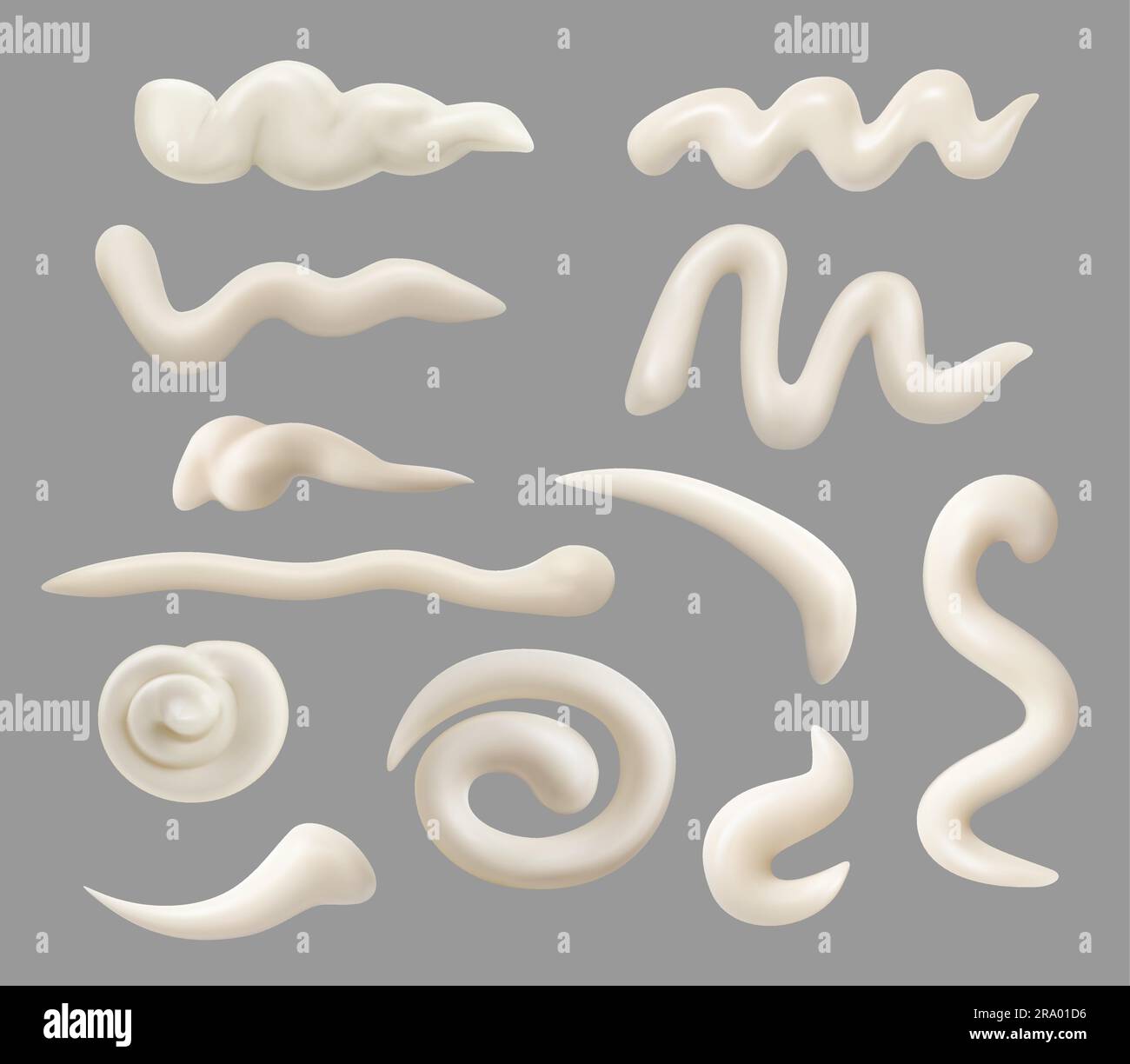 Cream blobs smears Stock Vector Images - Alamy