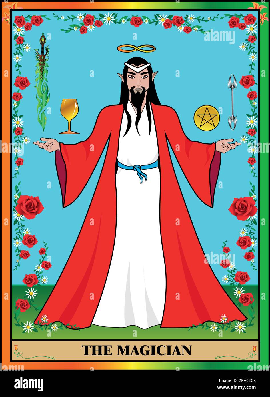 Tarot card Mage. A magician with the power to transform everything in ...