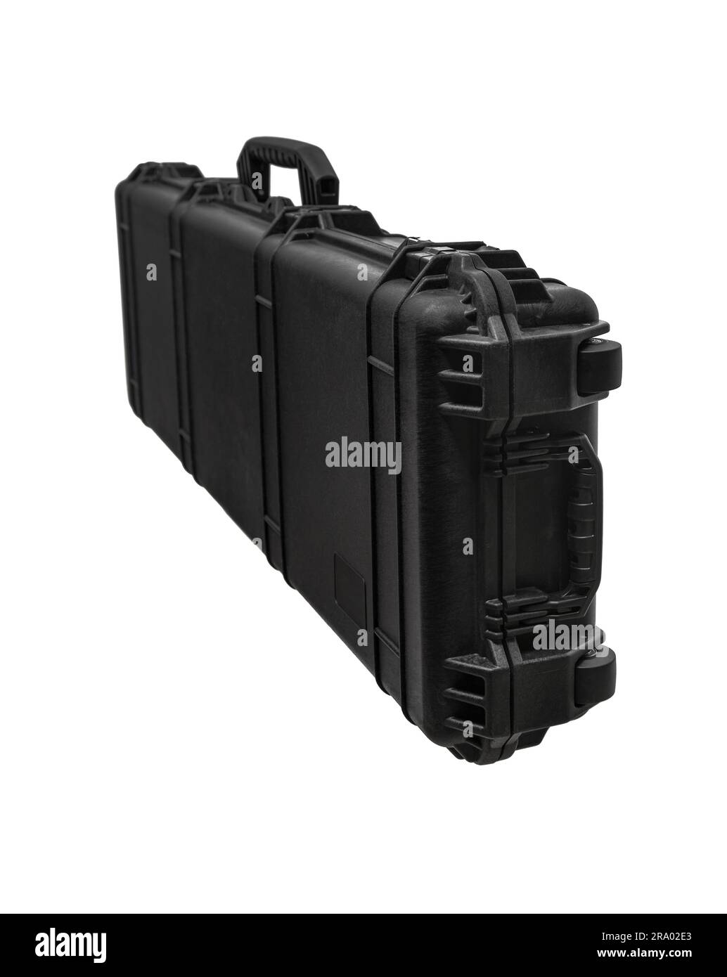 Large modern black case for storing and transporting weapons. Suitcase ...