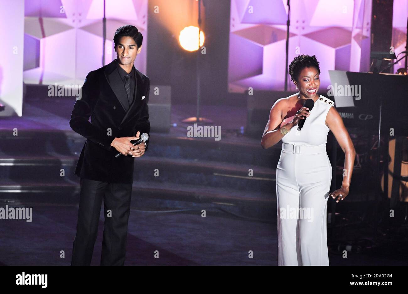 Michael Maliakel, left, and Heather Headley perform at the 52nd annual ...