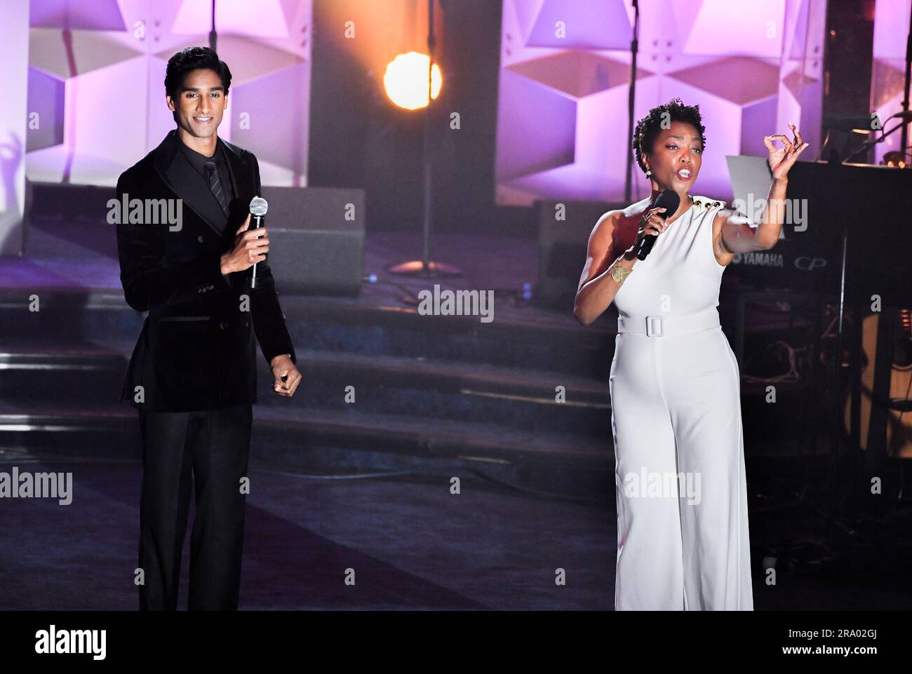 Michael Maliakel, left, and Heather Headley perform at the 52nd annual ...