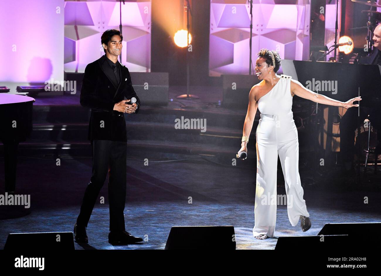 Michael Maliakel, left, and Heather Headley perform at the 52nd annual ...
