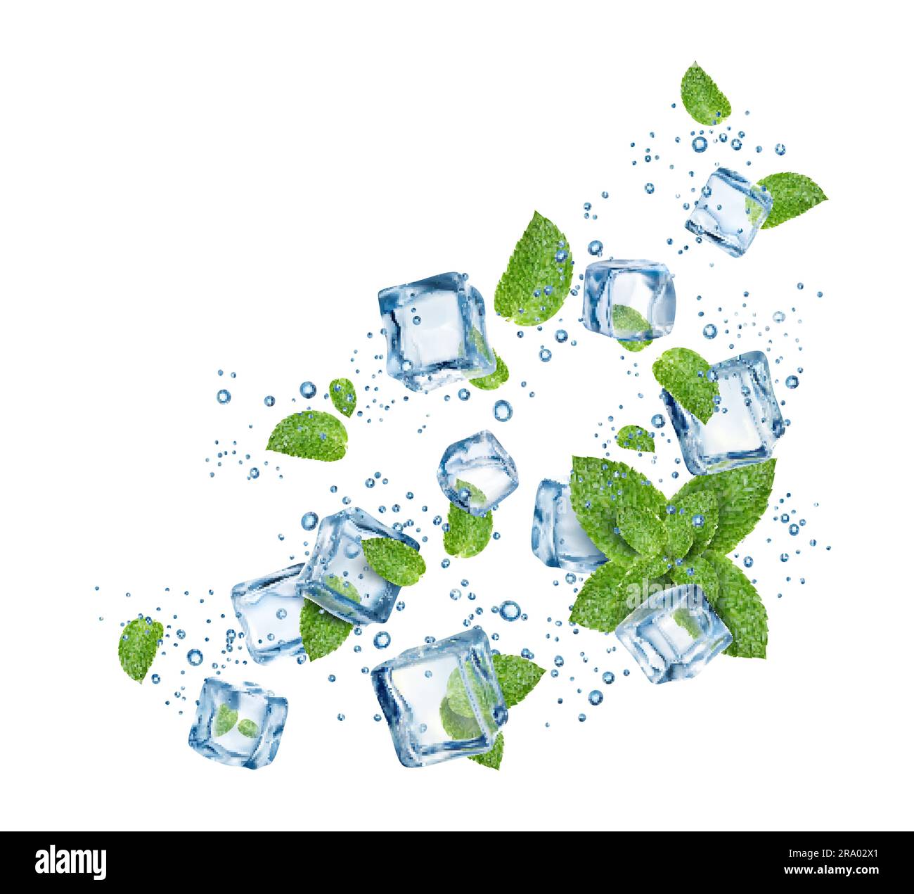 Peppermint ice Stock Vector Images - Alamy