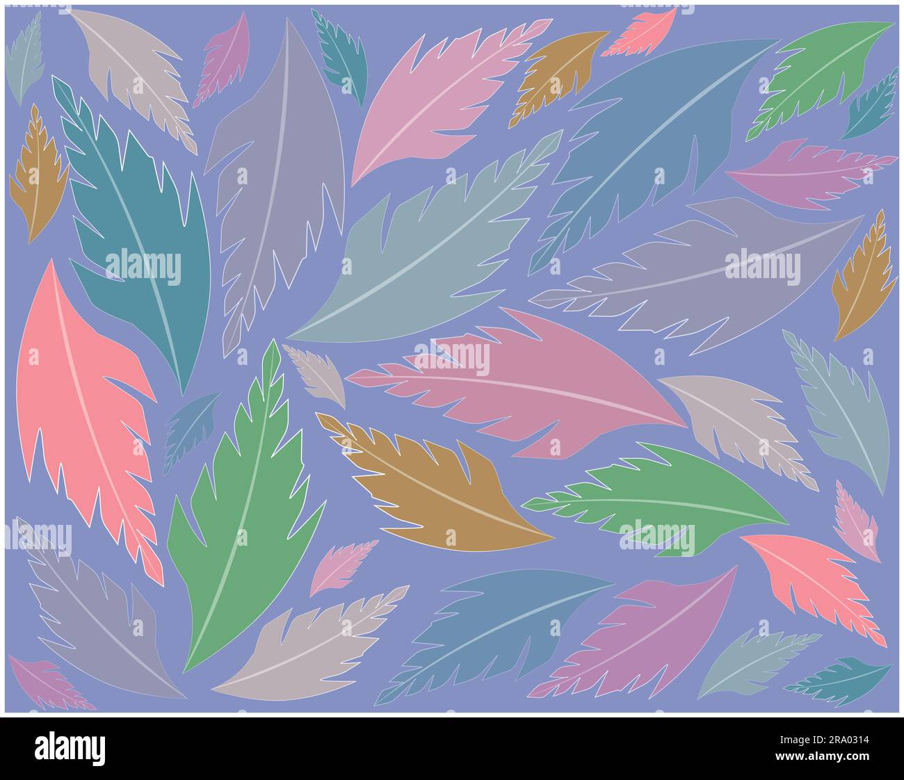 Coloured leaves. Cute coloured leaves for any decoration. Art of the ...