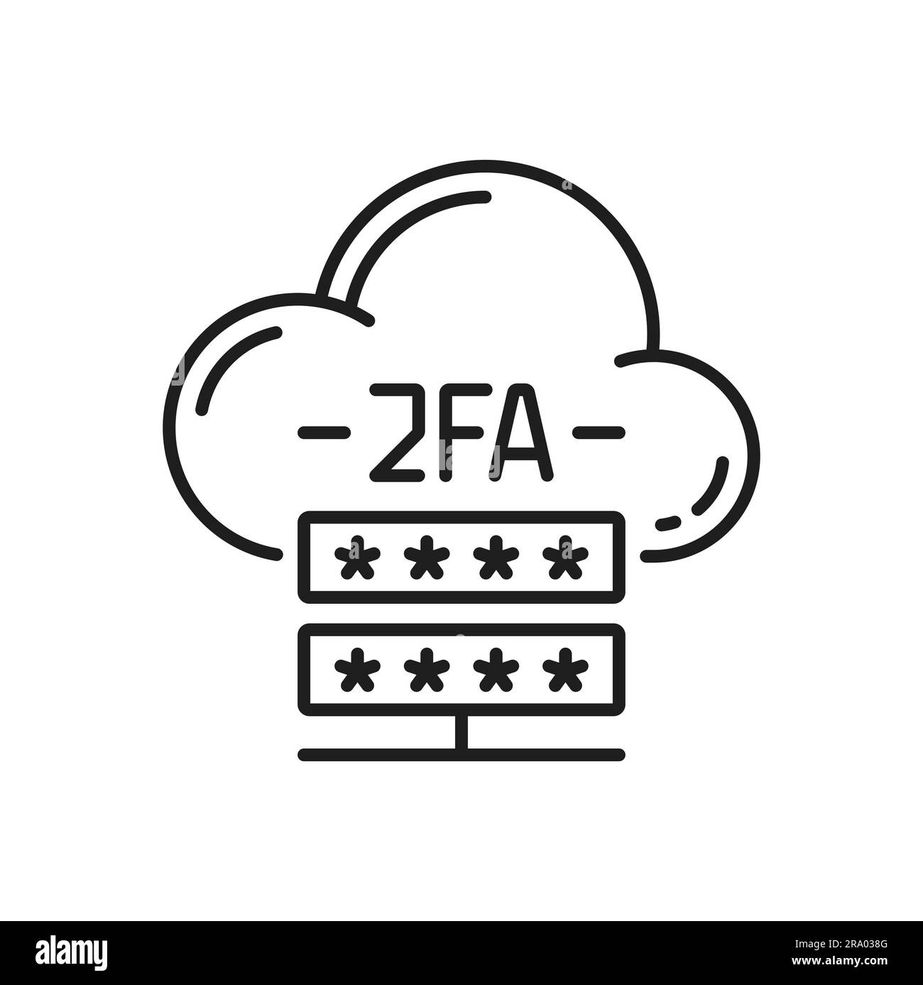 2fa Authentication And Two Factor Verification Vector Icon Of Secure