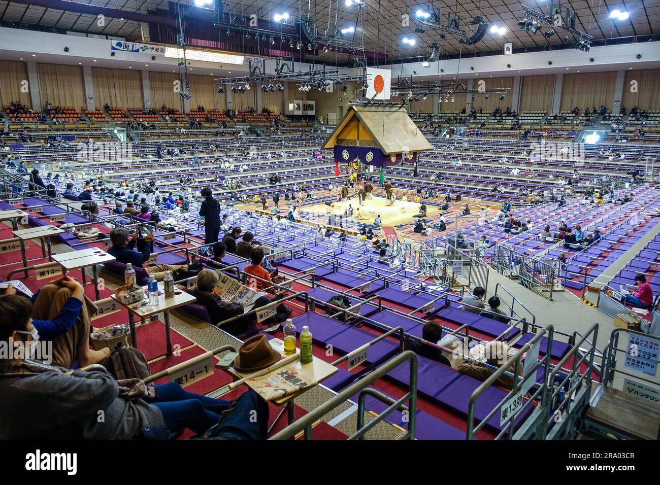 Last day at the Kyushu basho (sumo tournament) in Fukuoka, Japan, on 27 ...
