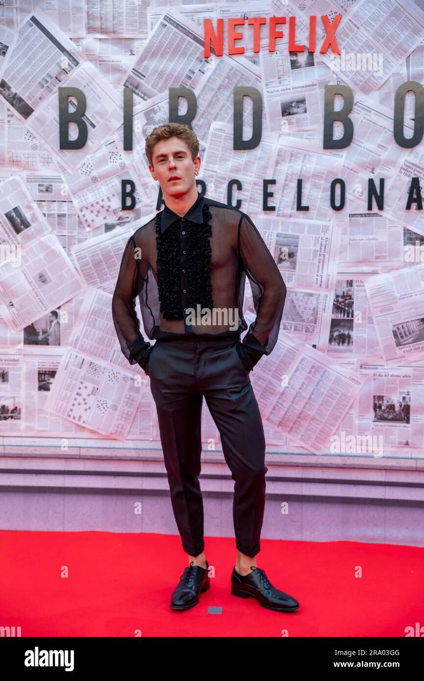 Actor Patrick Criado poses at the photocall during the presentation of ...