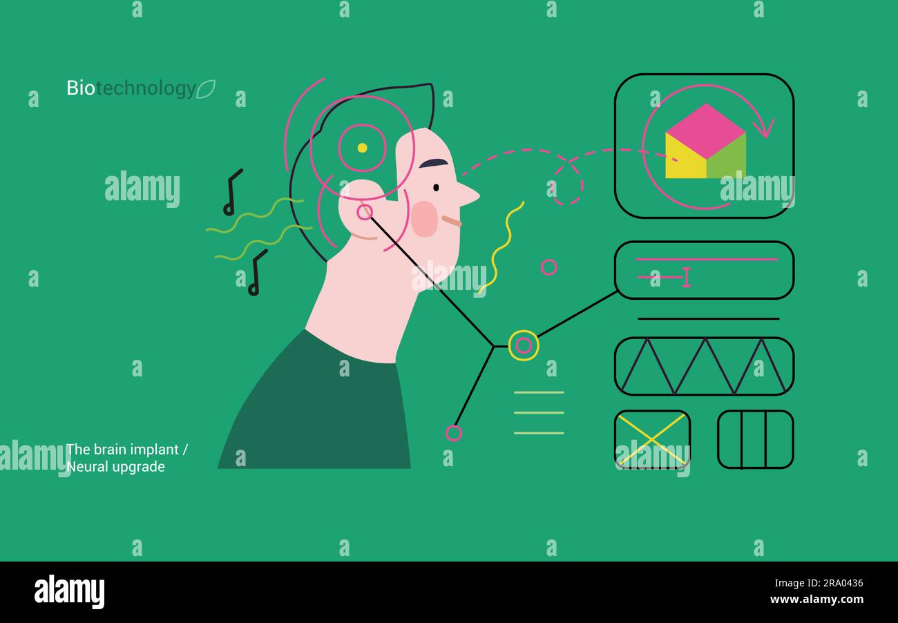 Neuroengineering Stock Vector Images - Alamy