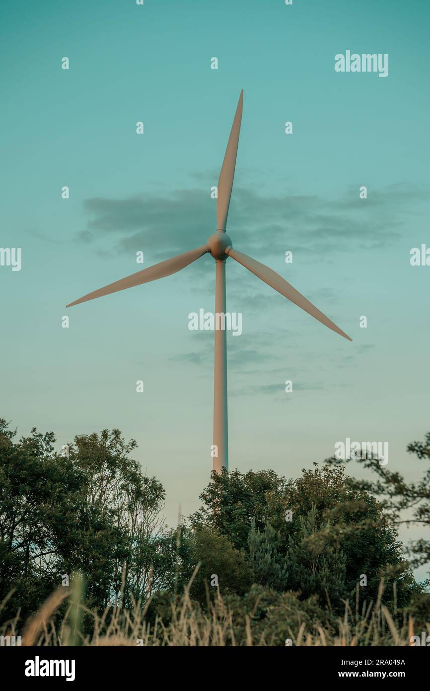 Wind turbine green energy eco friendly power Stock Photo - Alamy