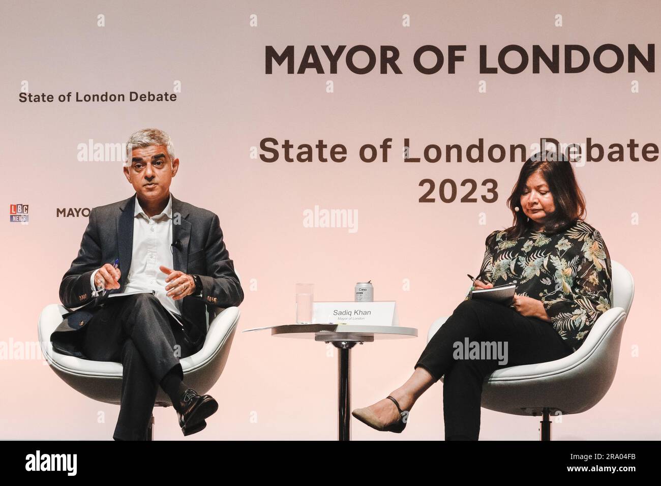 London, UK. 29th June, 2023. Londoners quiz Mayor of London, Sadiq Khan ...