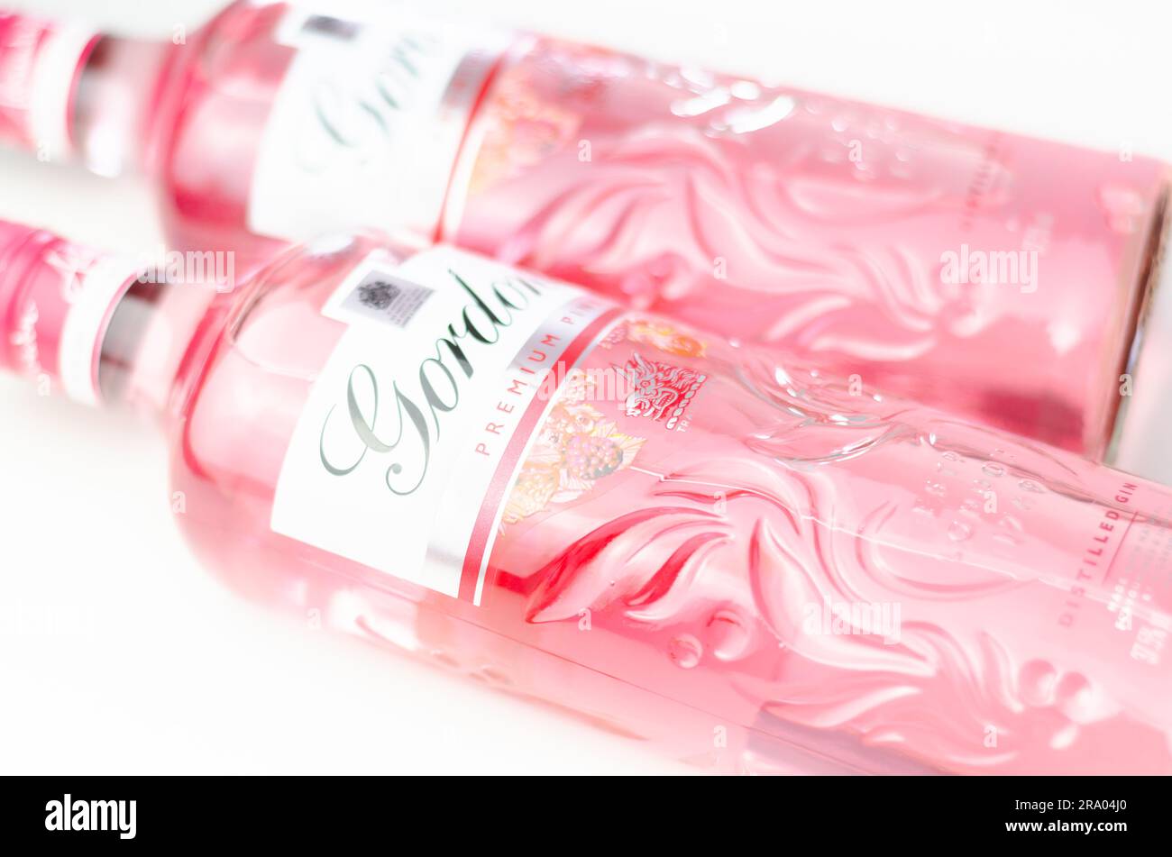 LONDON, UK - 21 JUNE 2023 Gordon's Pink is a combination of Gordon's ...