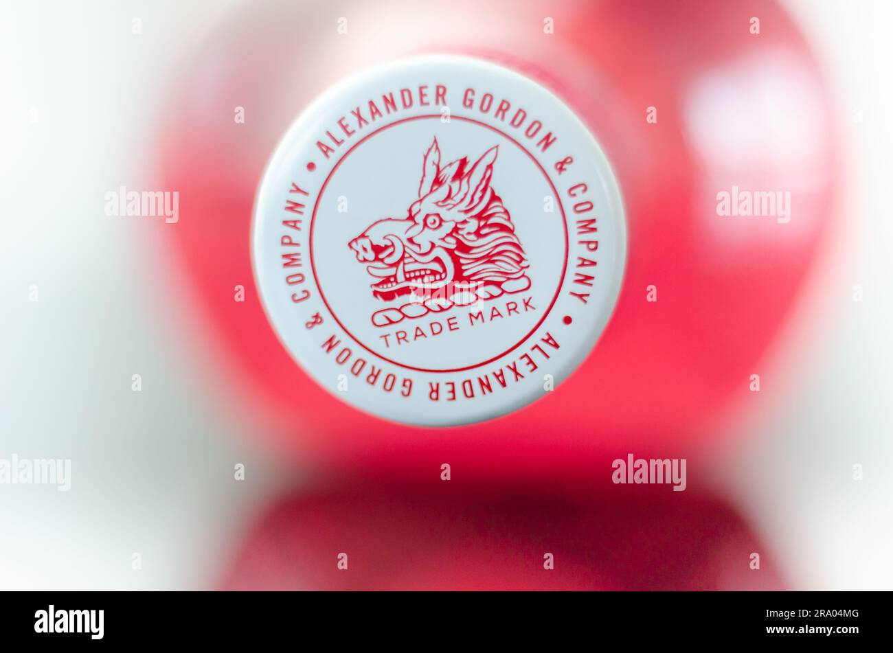 LONDON, UK - 21 JUNE 2023 Gordon's Pink is a combination of Gordon's ...