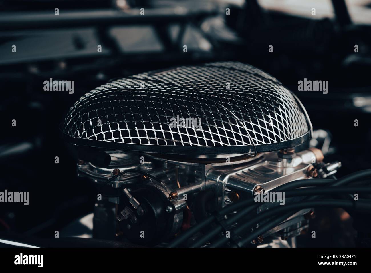 Classic car engine air filter intercooler Stock Photo - Alamy