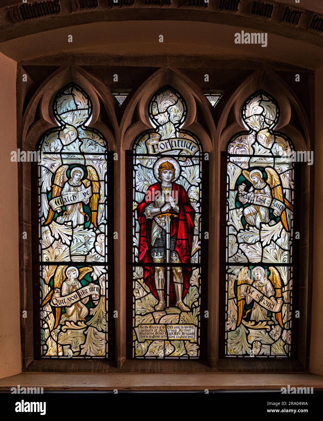 Church Window in Tyneham Church Stock Photo - Alamy