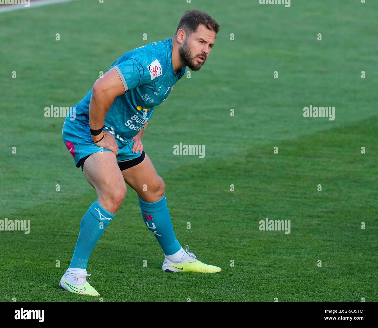Aidan Sezer #7 of Leeds Rhinos warms up before the Betfred Super League ... Aidan Sezer #7 of Leeds Rhinos warms up before the Betfred Super League ...