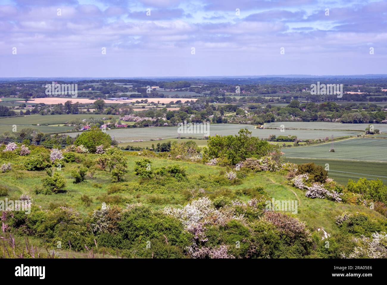 View from Malling Down nature reserve, East Sussex, England Stock Photo ...