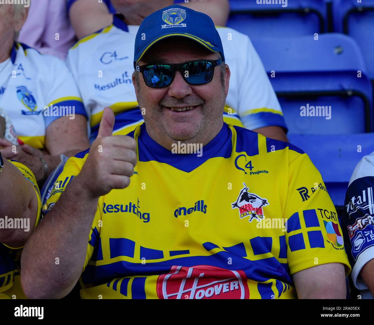 A Warrington Wolves fan wears his replica shirt during the Betfred ... A Warrington Wolves fan wears his replica shirt during the Betfred ...